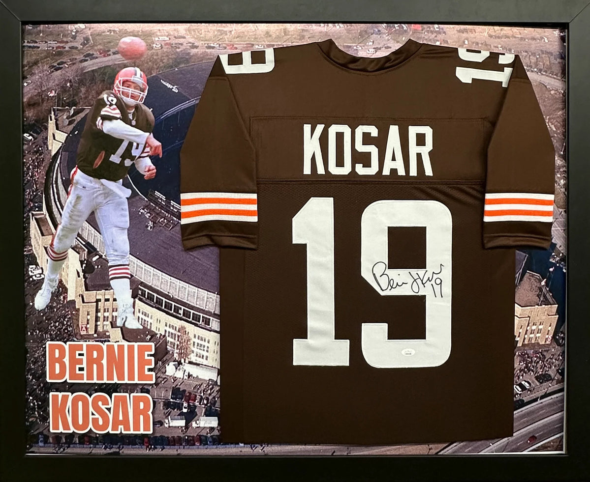 Cleveland Browns Bernie Kosar Hand Signed Autographed Custom Brown Jer ...